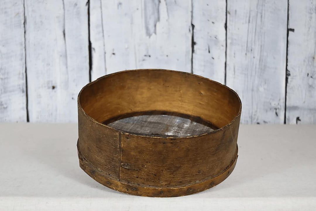 Antique Wooden Sieve / Flour Sifter / Vintage Grain Sifter / Rustic ...