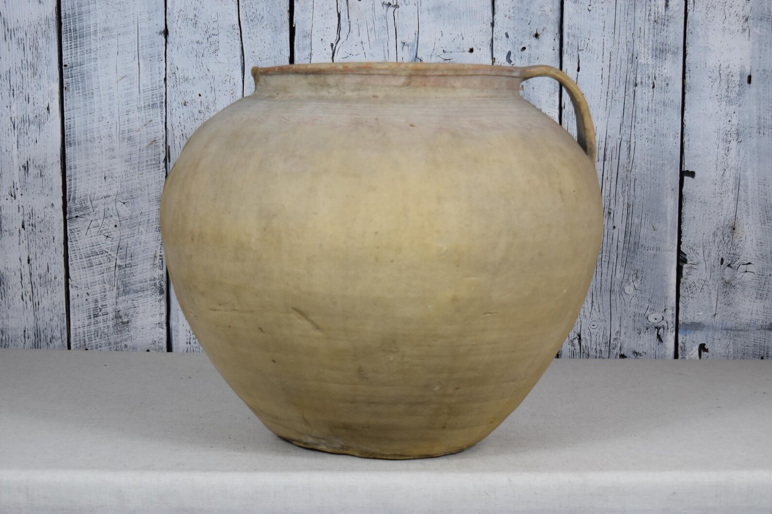 Vintage Handmade Clay Pot / Large Rustic Pottery Vase / Boho Home Decor ...