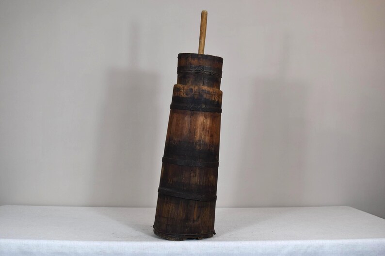 Antique Butter Churn / Rustic Handmade Kitchen Mixer / Primitive ...