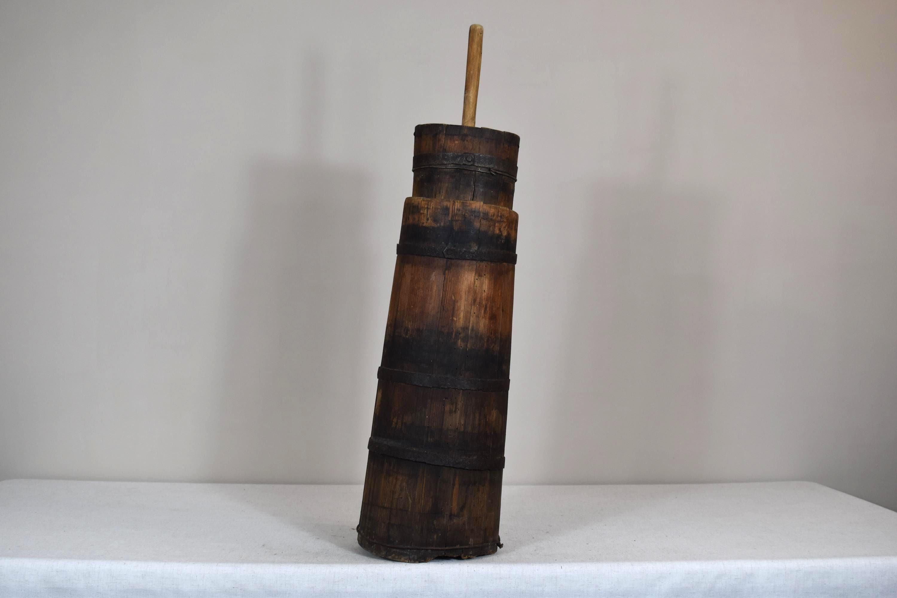 Antique Butter Churn / Rustic Handmade Kitchen Mixer / Primitive ...