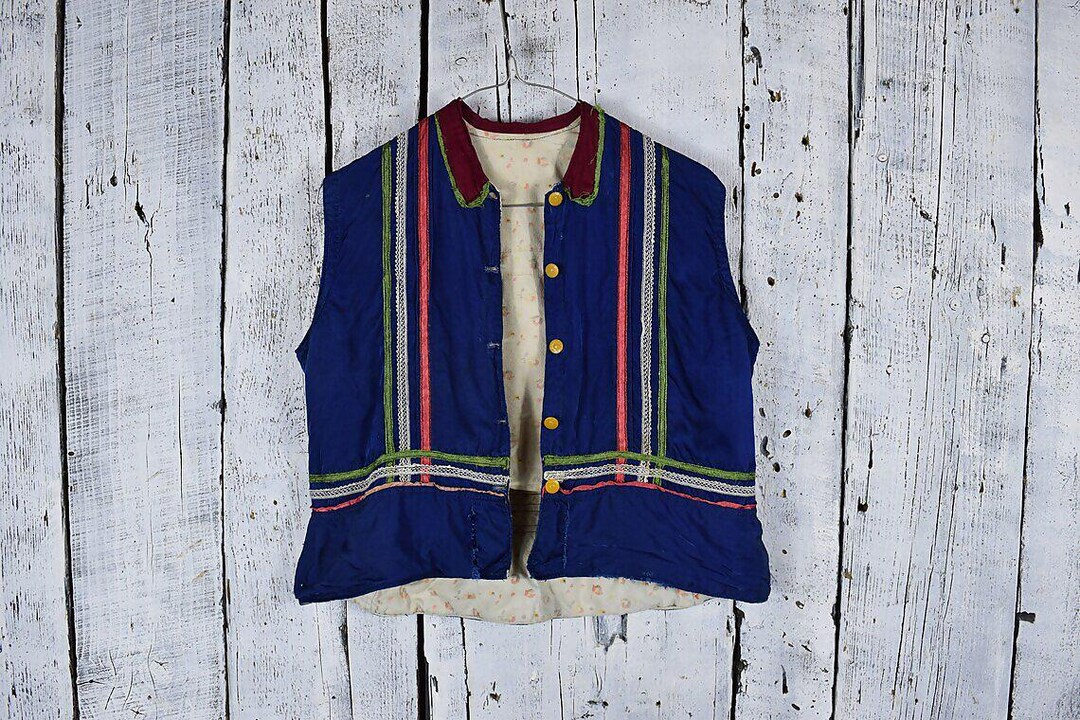 Vintage Folk Vest / Handmade Ethnic Vest / Traditional Ukrainian ...