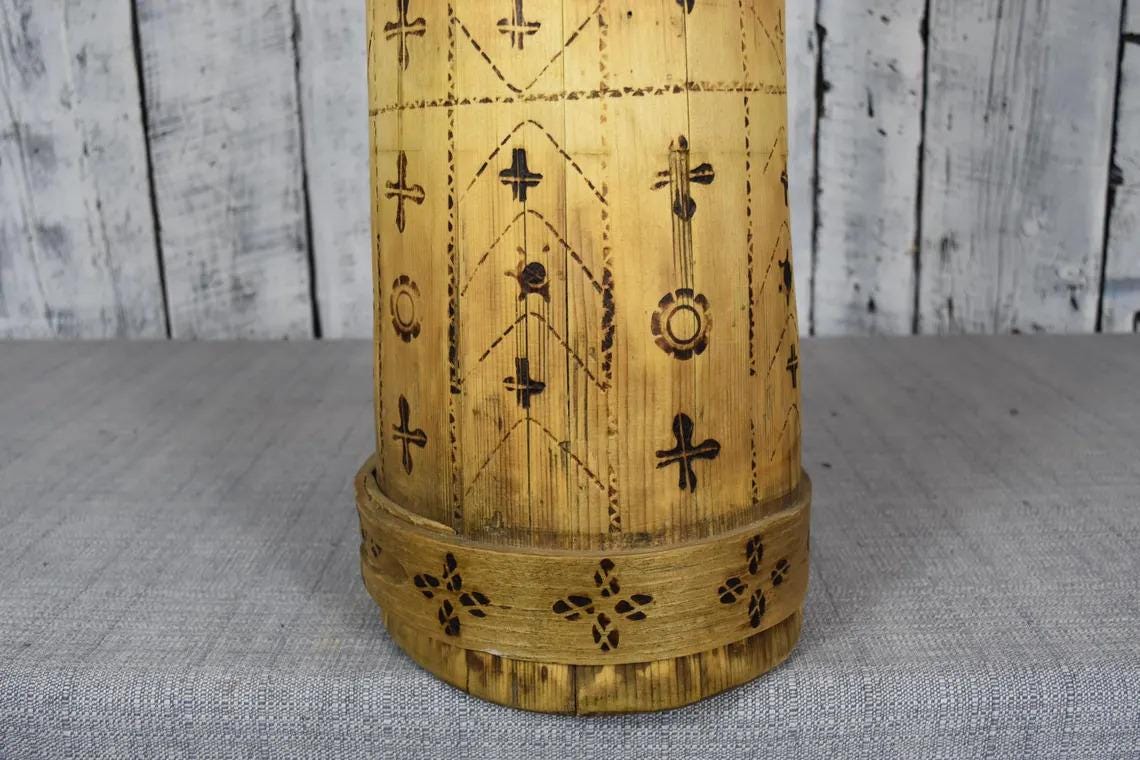 Antique Wooden Butter Churn / Vintage Farmhouse Kitchen Decor / Rustic ...