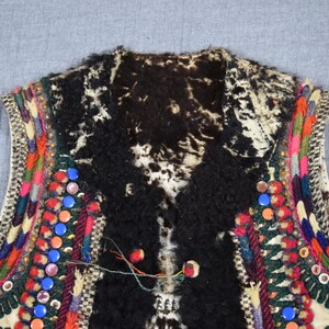 Vintage Sheepskin Fur Vest / Boho Shearling Vest / Rustic Winter ...