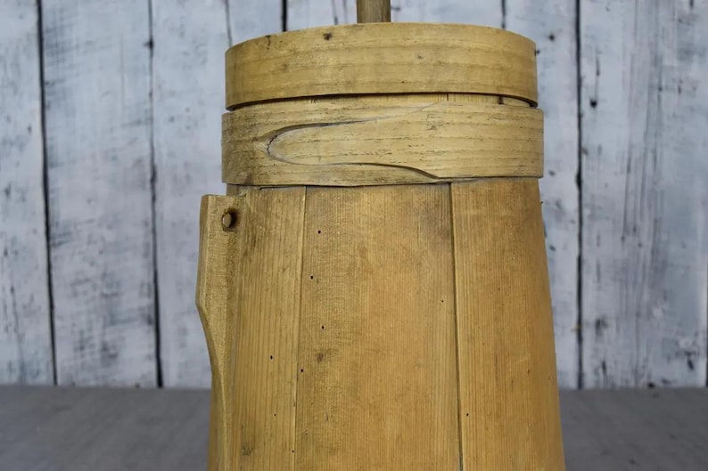 Antique Butter Churn / Vintage Butter Crock / Primitive Rustic Butter ...