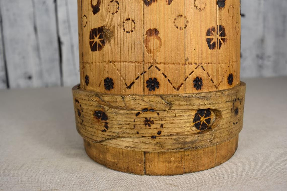 Antique Wooden Butter Churn / Primitive Dash Churn / Rustic Farmhouse ...