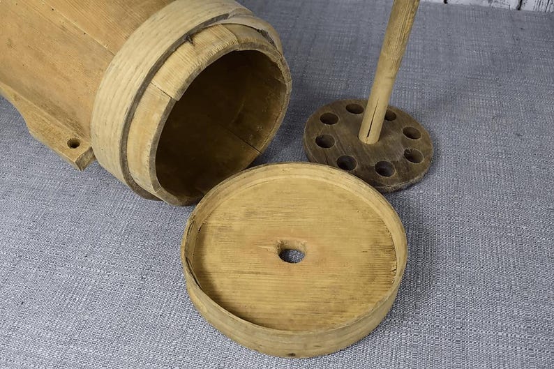 Antique Butter Churn / Vintage Butter Crock / Primitive Rustic Butter ...