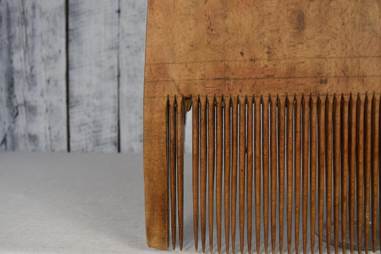 Antique Wooden Wool Comb / Rustic Hand Carder / Vintage Fiber ...