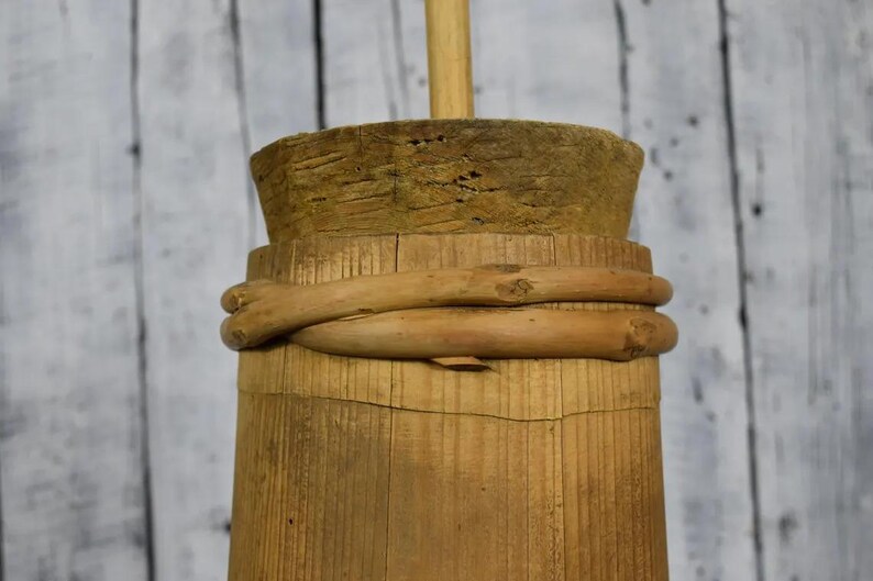 Antique Wooden Butter Churn / Vintage Farmhouse Kitchen Decor / Rustic ...