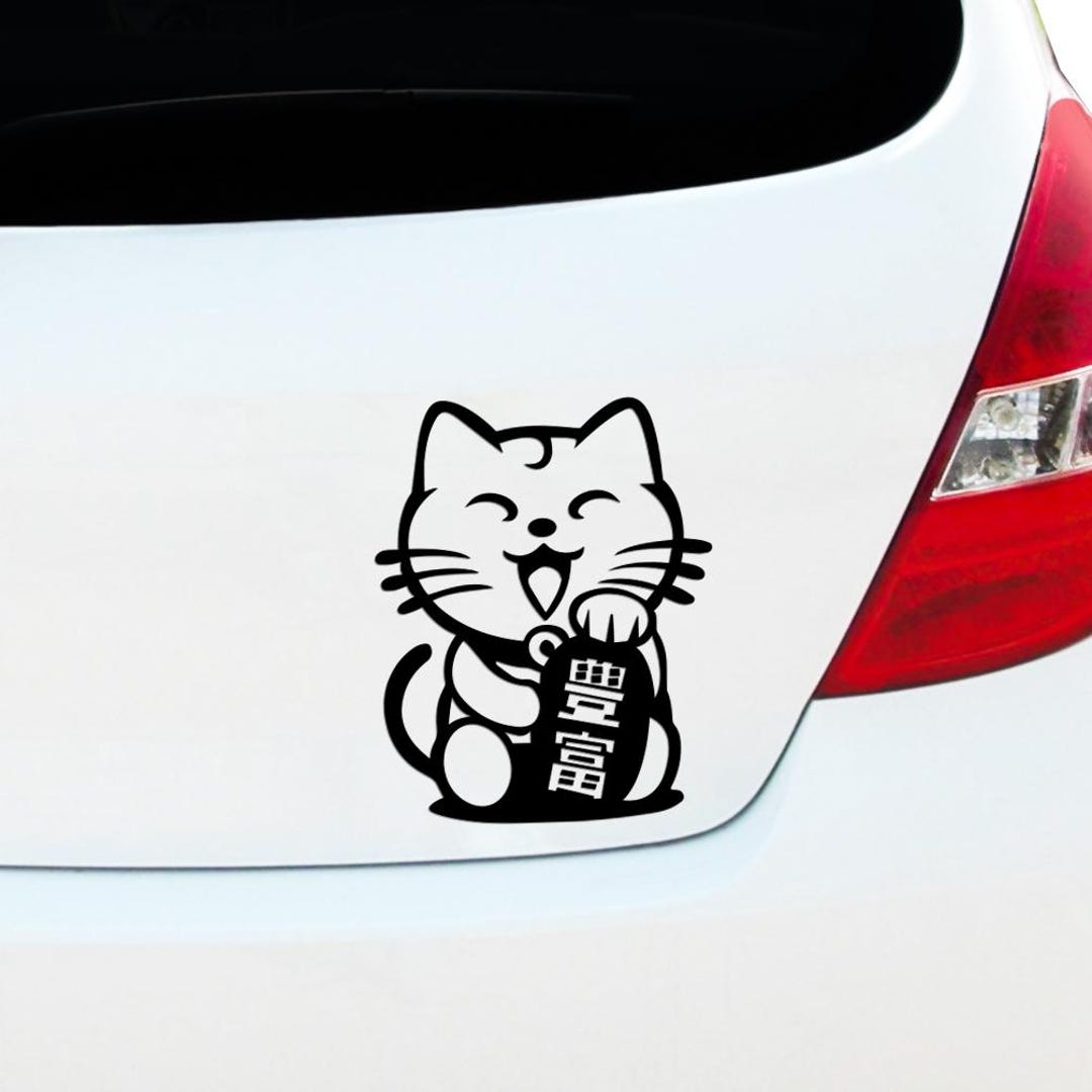 Lucky Cat Neko JDM Car Sticker Decal, Camper Van Caravan Decal, Car ...