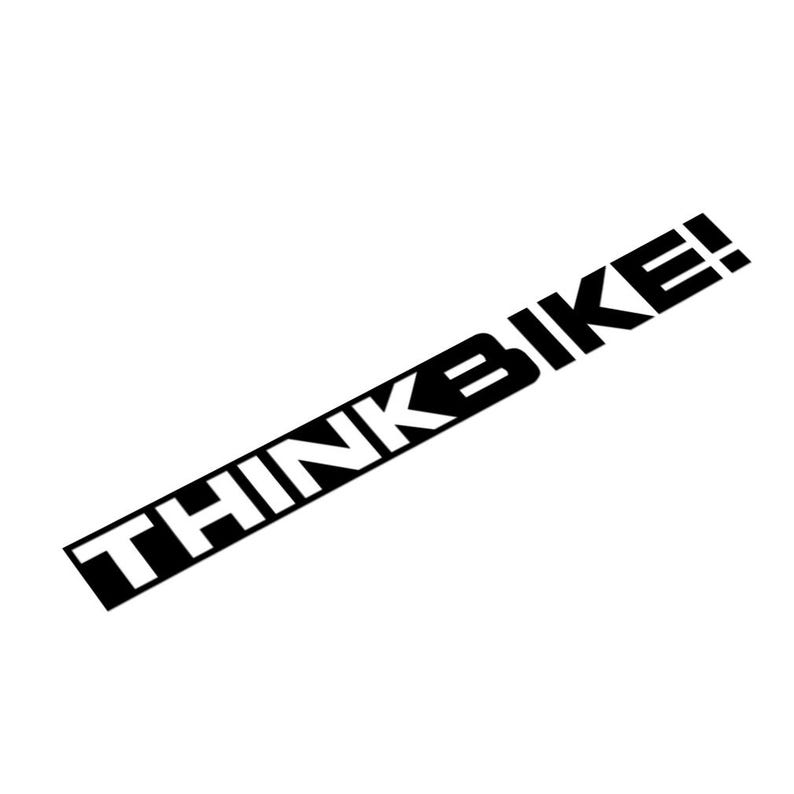 Think Bike Vinyl Decal Sticker Motorcycle Awareness Biker Safety Car ...