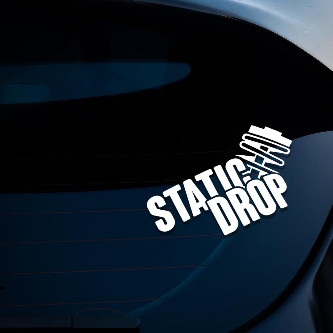 Static Drop Vinyl Decal Sticker Stance Lowered Car Sticker Fitment VW ...