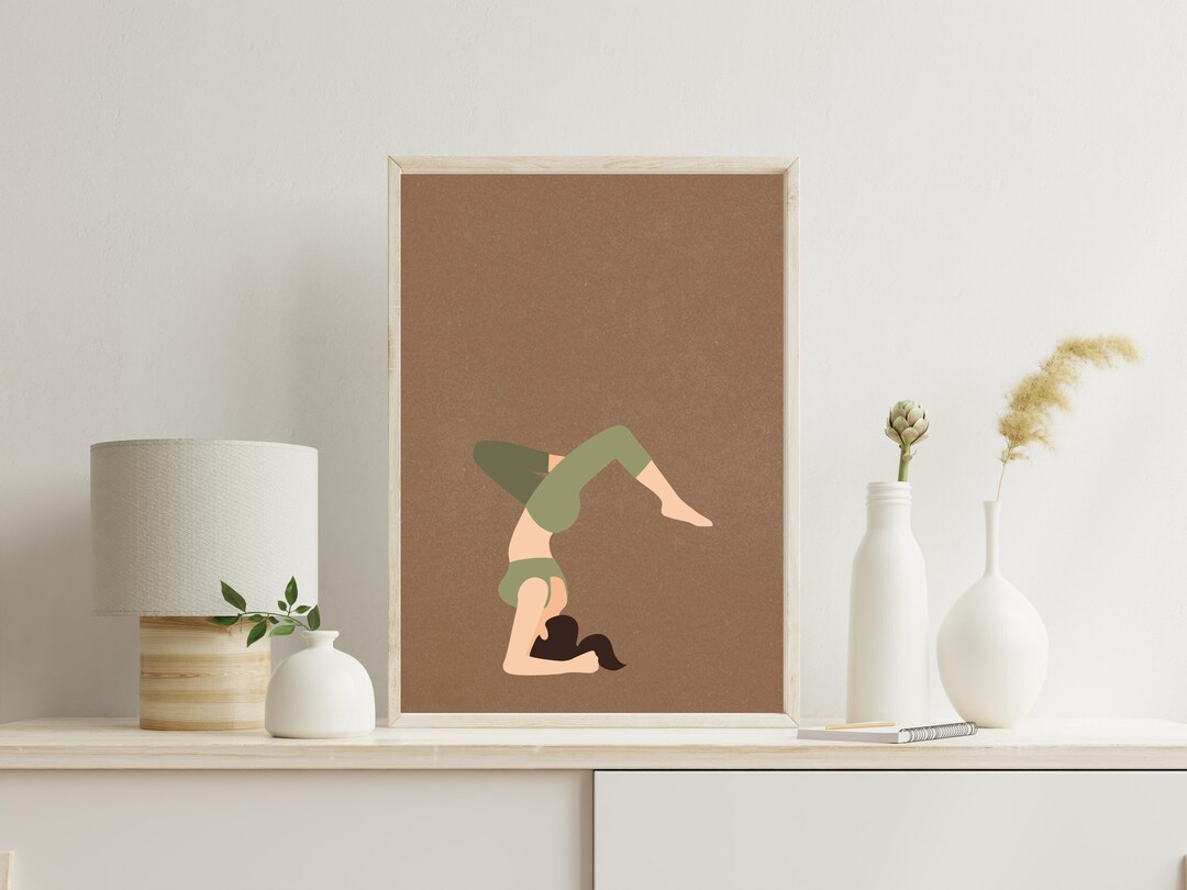 Boho Yoga Pose Poster Modern Minimalist Prints Sage Green Yoga Asanas ...