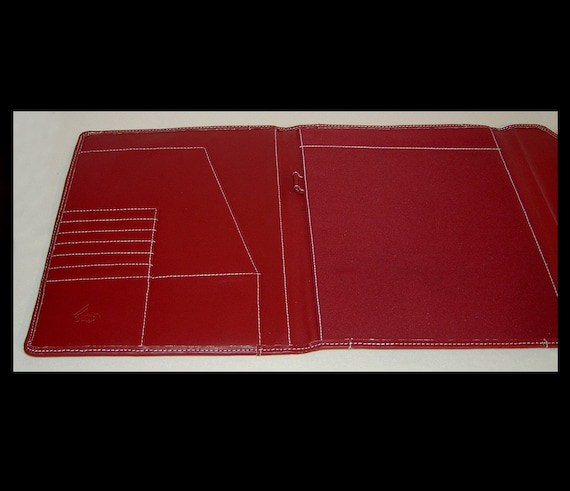 1970s portfolio - burgundy red envelope briefcase - L… - Gem