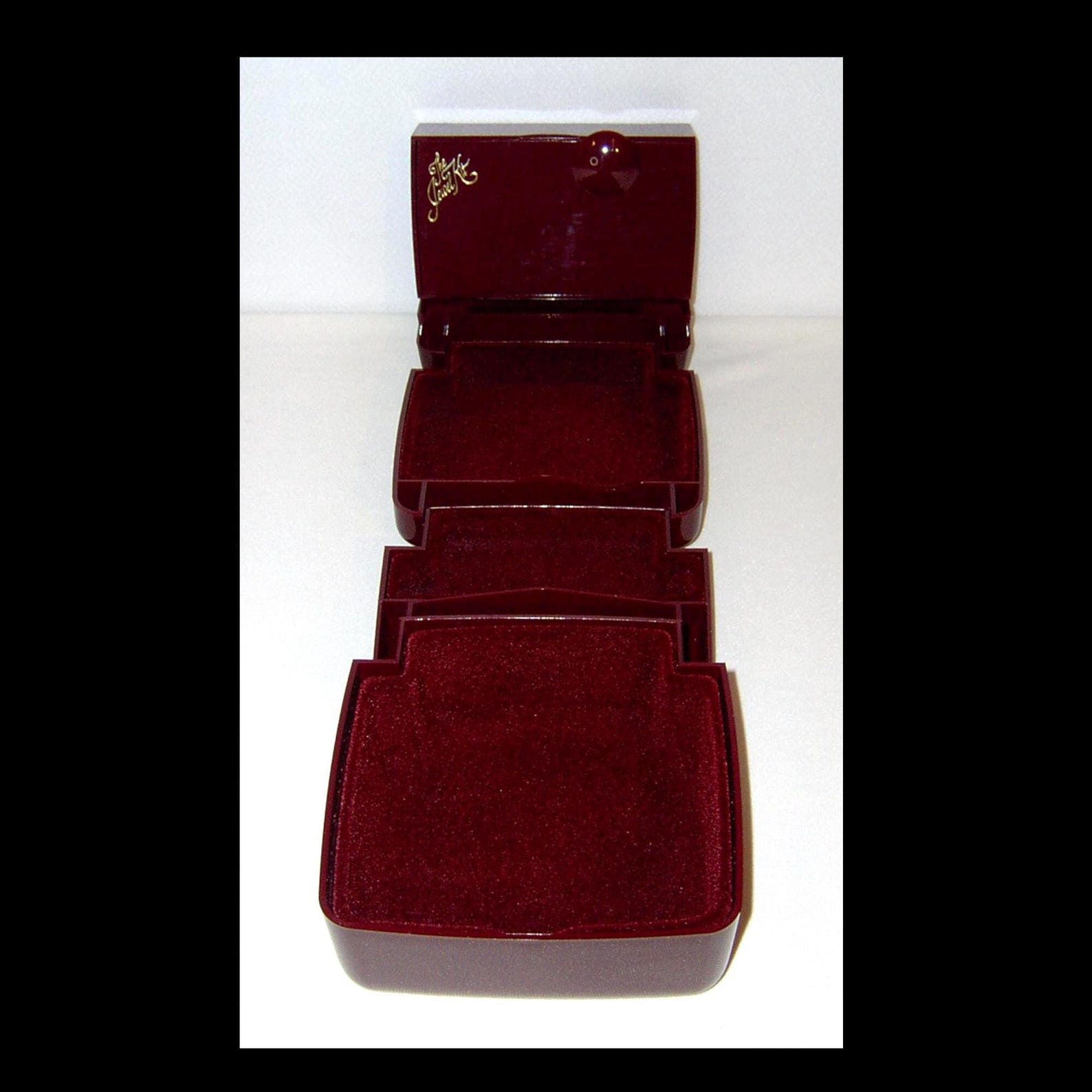 The Jewel Kit - Stacking Jewellery Box, Small Roomy Travel Vanity Case ...