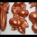 Set of 3 Copper Chalkware Vegetable Wall Plaques Gilt Art Hangings ...