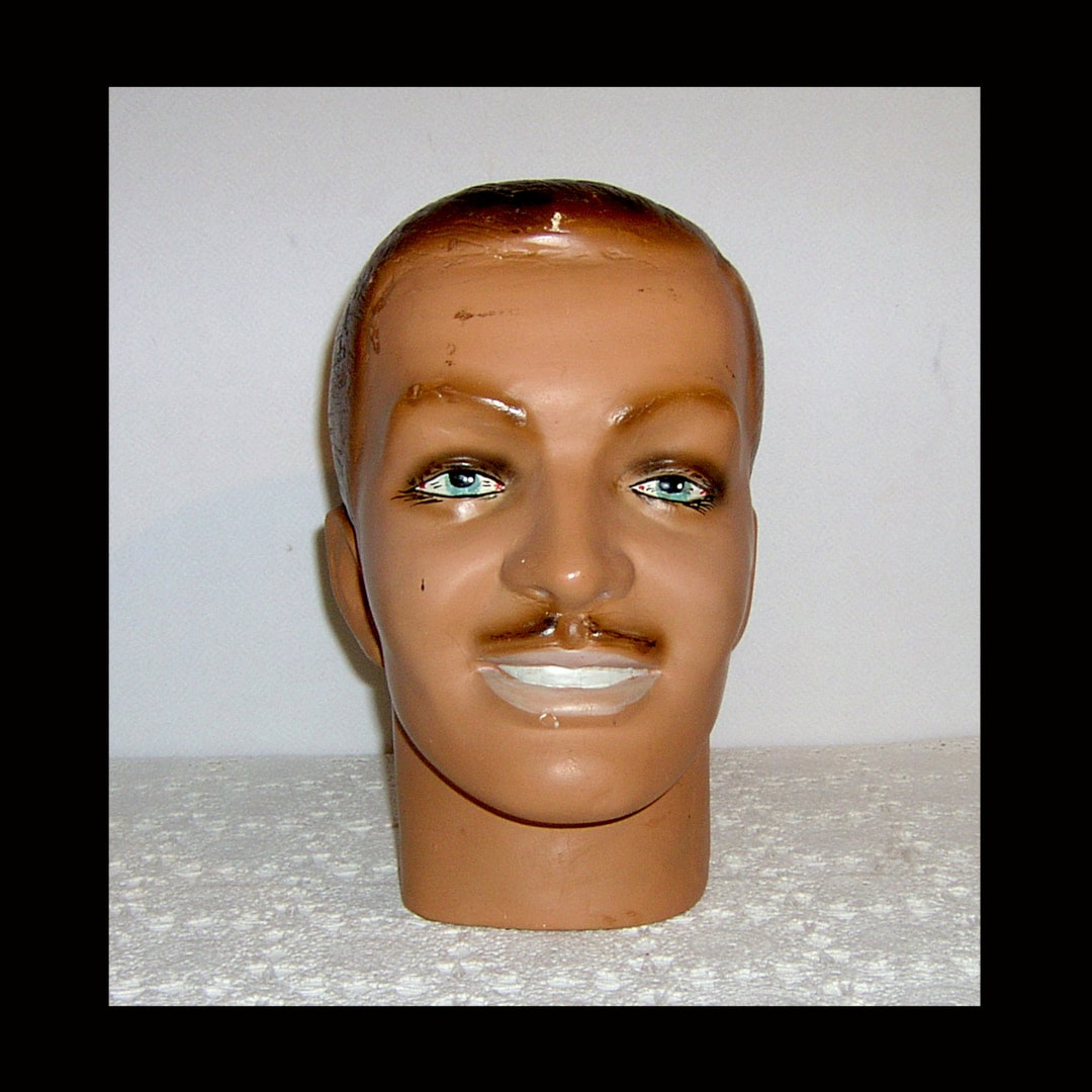 1930s Male Head Mannequin - Plaster Clark Gable Look - Hat Model - Etsy ...
