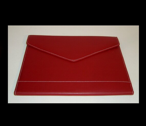 1970s portfolio - burgundy red envelope briefcase - L… - Gem