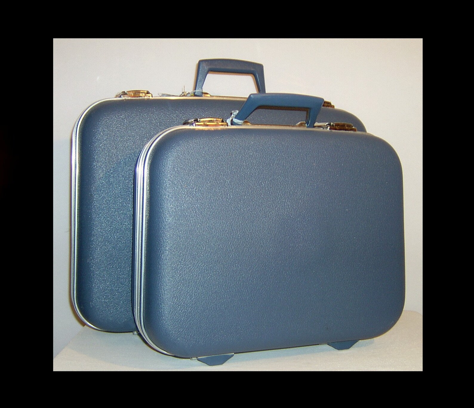 Powder Blue Vanity Suitcase Small Hardside Mid Century | Etsy