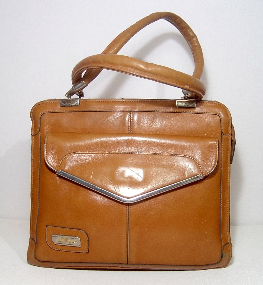 1970s Caramel Leather Handbag Purse Lots of Pockets and - Etsy Canada