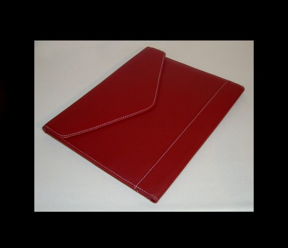 1970s portfolio - burgundy red envelope briefcase - L… - Gem