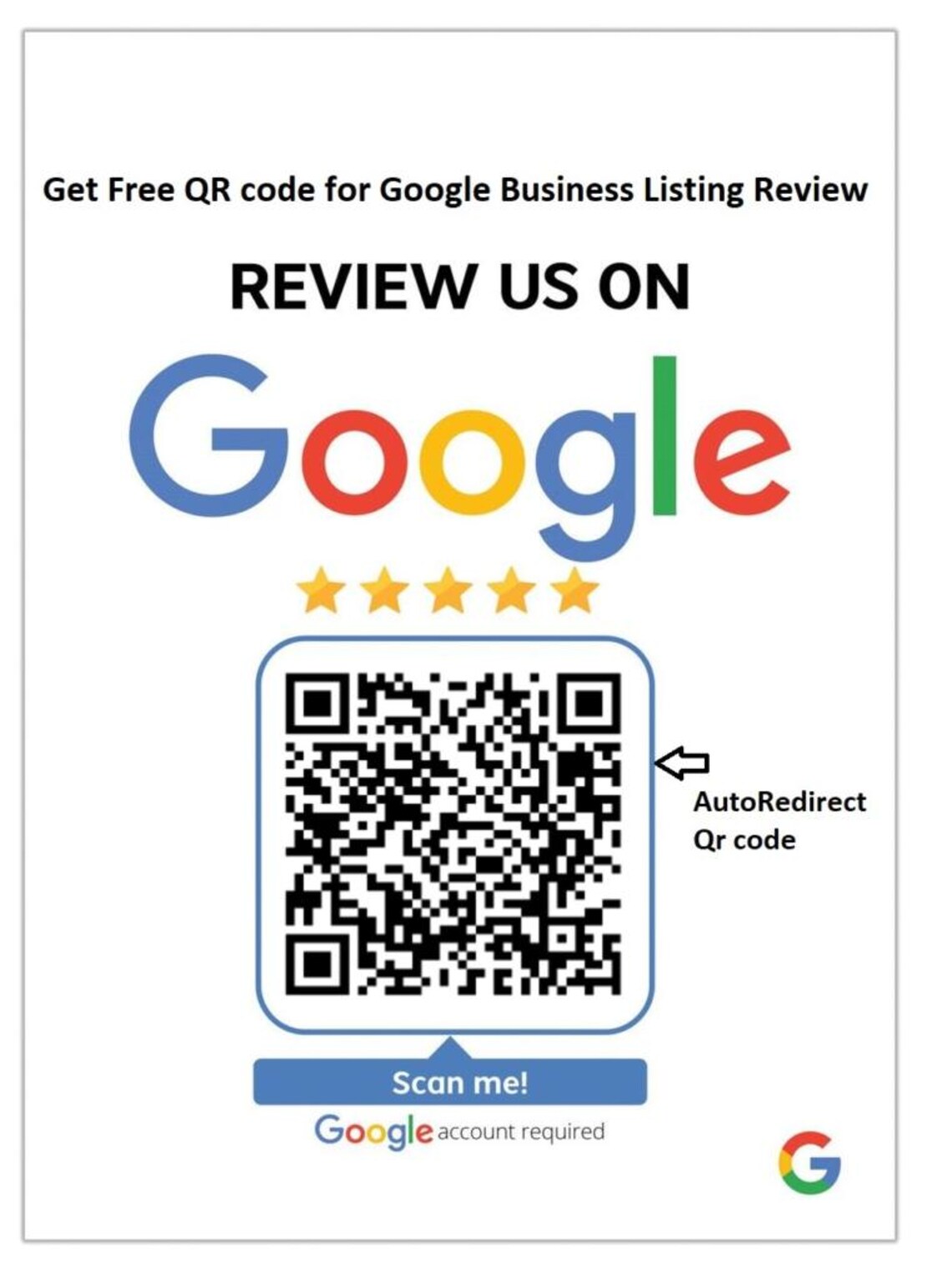 Google Review Card | Google Review QR Code Cards | Google Review Sign ...
