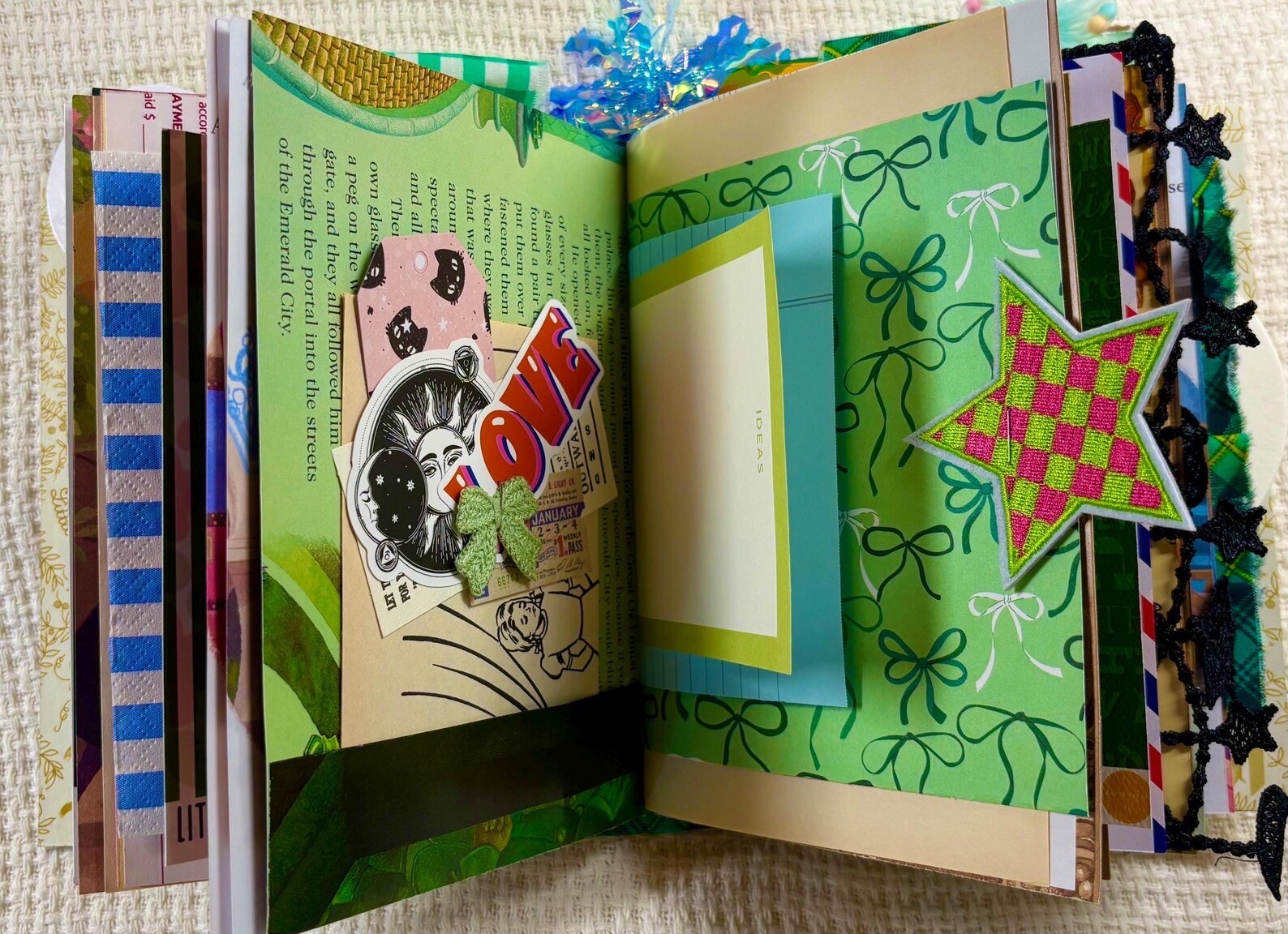Handmade Wicked Themed Junk Journal Elphaba Little Golden Book Junk ...