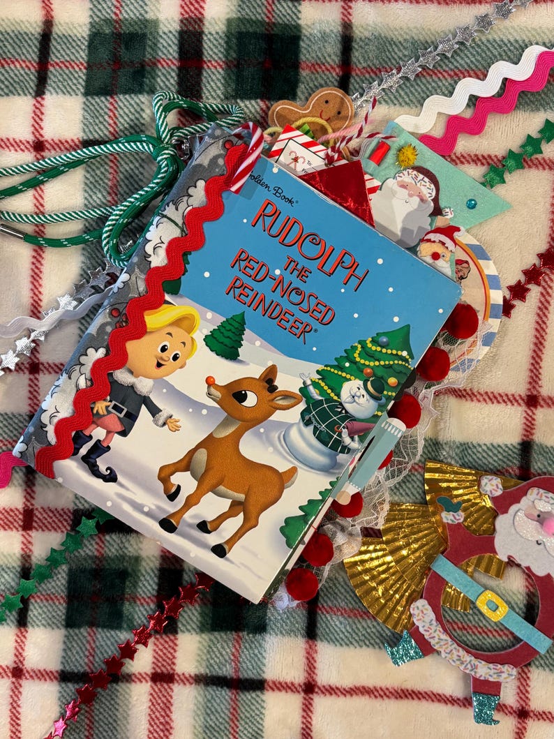 Little Golden Book Christmas Junk Journal Handmade Holiday Journal ...
