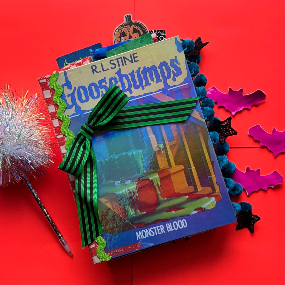 Handmade Holographic Goosebumps Junk Journal , Halloween Ephemera ...