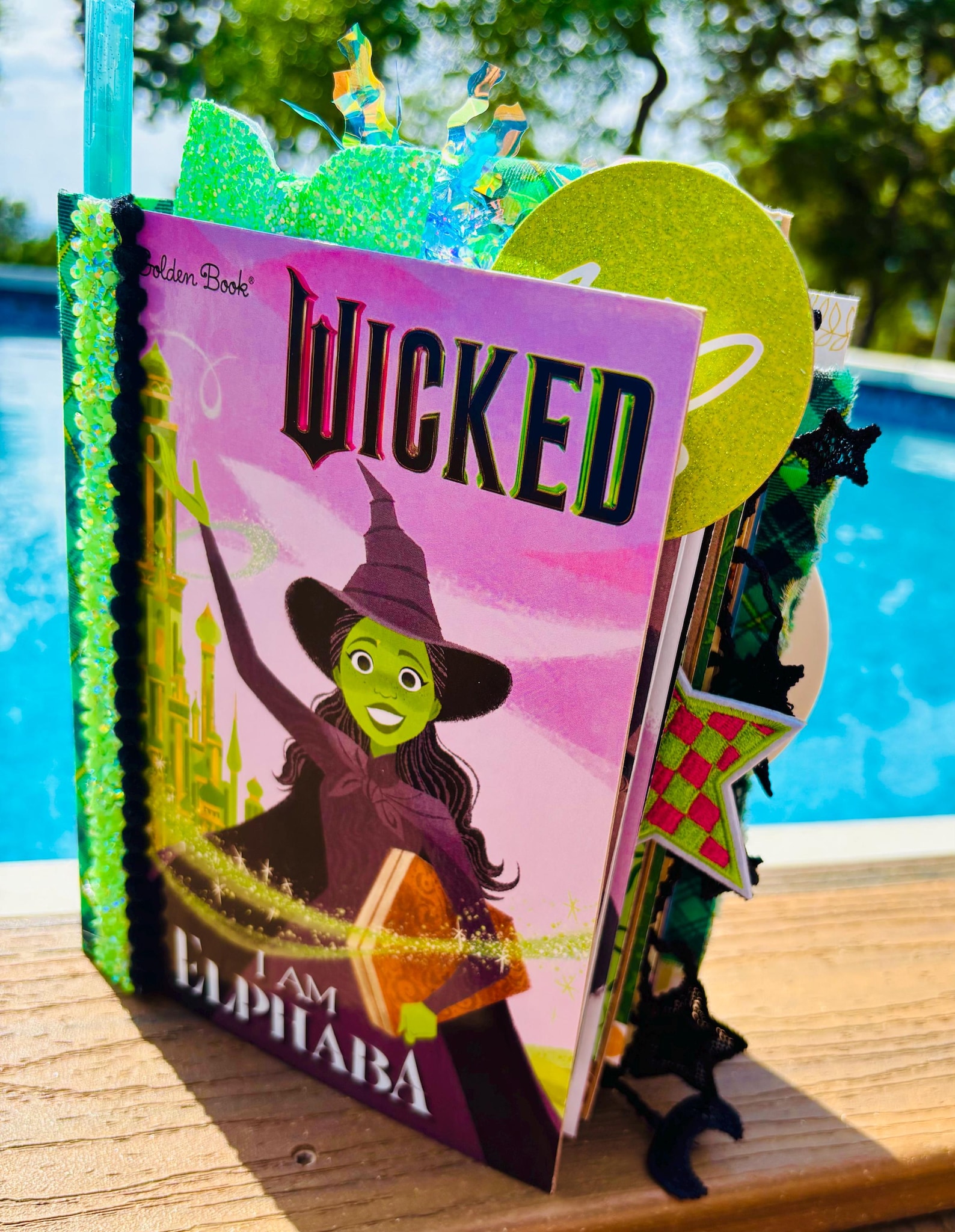 Handmade Wicked Themed Junk Journal Elphaba Little Golden Book Junk ...