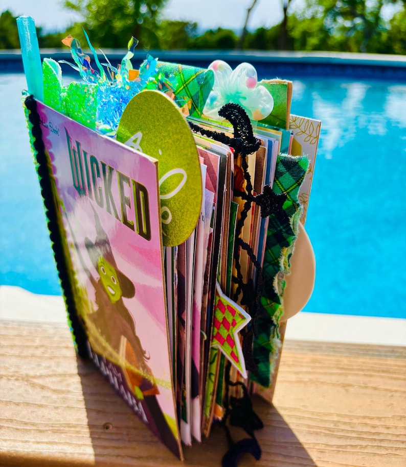 Handmade Wicked Themed Junk Journal Elphaba Little Golden Book Junk ...