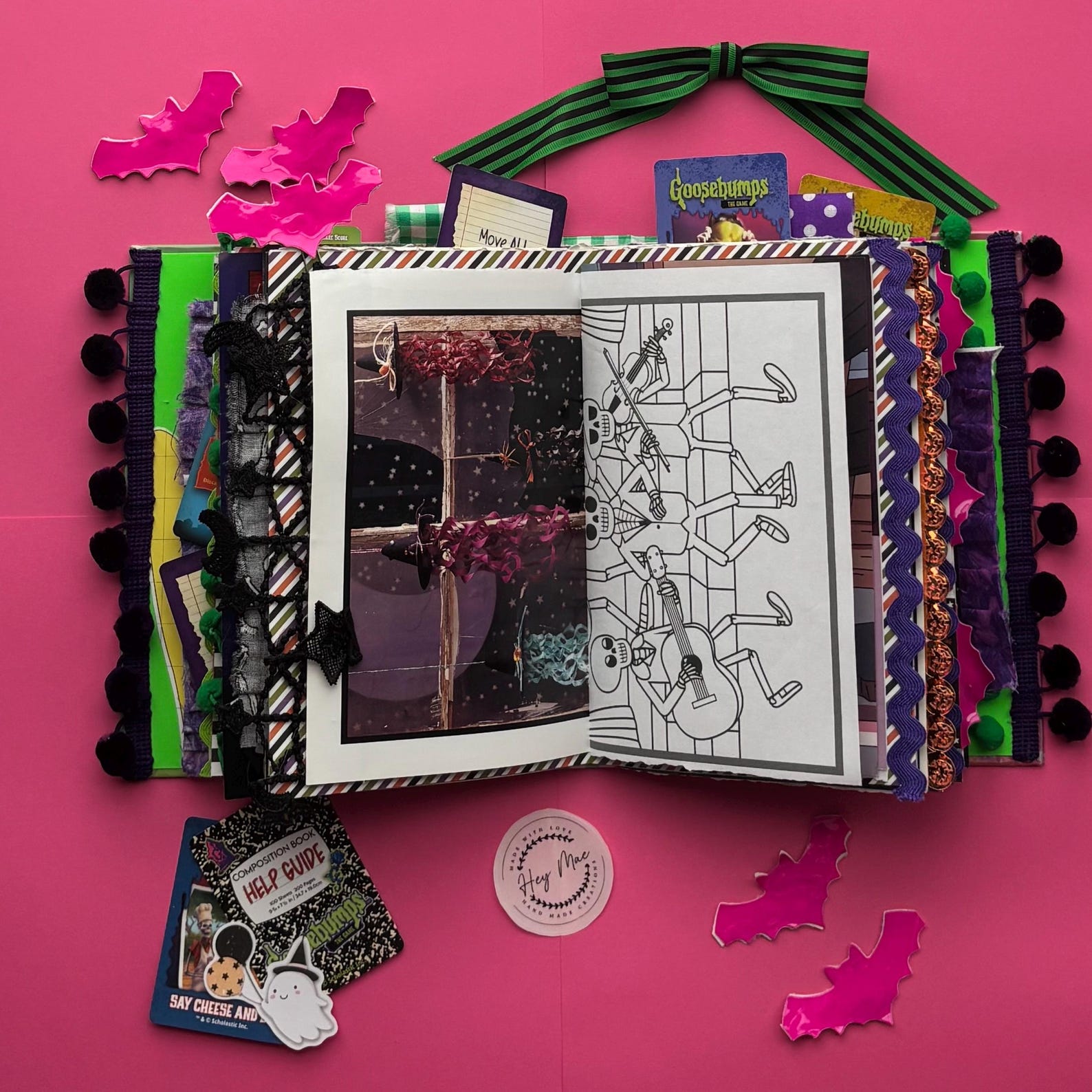 Goosebumps Holographic Handmade Junk Journal, Vintage Horror 90s ...