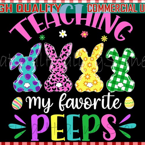 Teaching My Favorite Peeps SVG Teacher Easter Svg Happy | Etsy