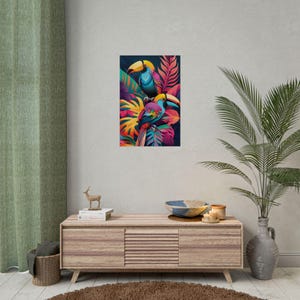 Abstract Toucan Poster DIGITAL DOWNLOAD Colorful Bird Wall Art for Home ...