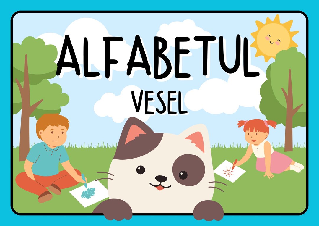 Carte De Colorat Alfabetul Vesel - Etsy