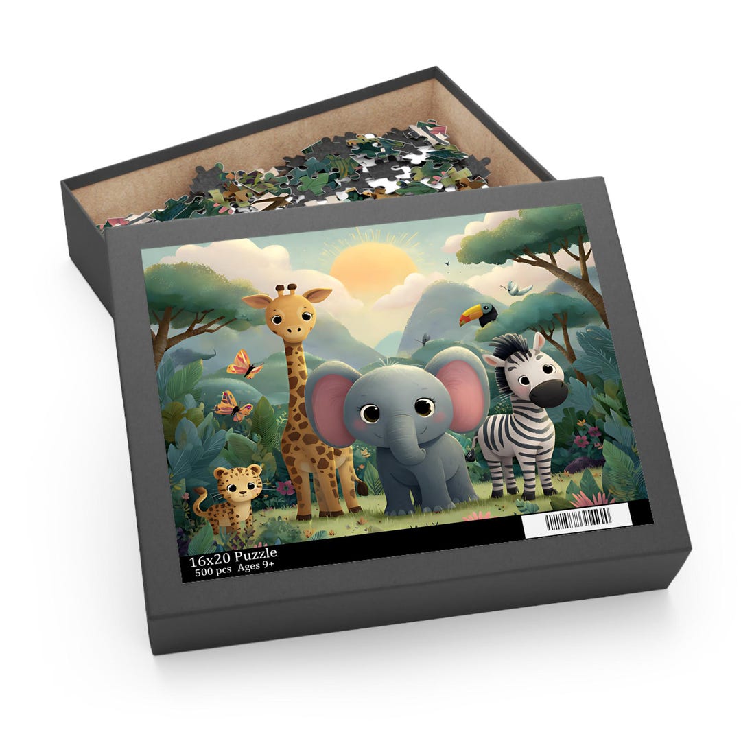 Safari Jungle Animals Puzzle for Kids, Colorful Animal Puzzle for Kids ...