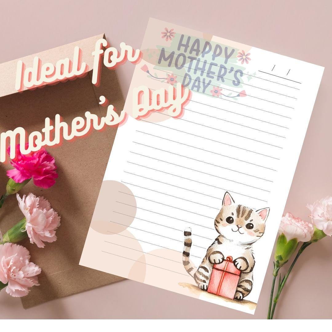 Cute Mother's Day Printable Letter Size Template, Best Gift for Moms - Etsy