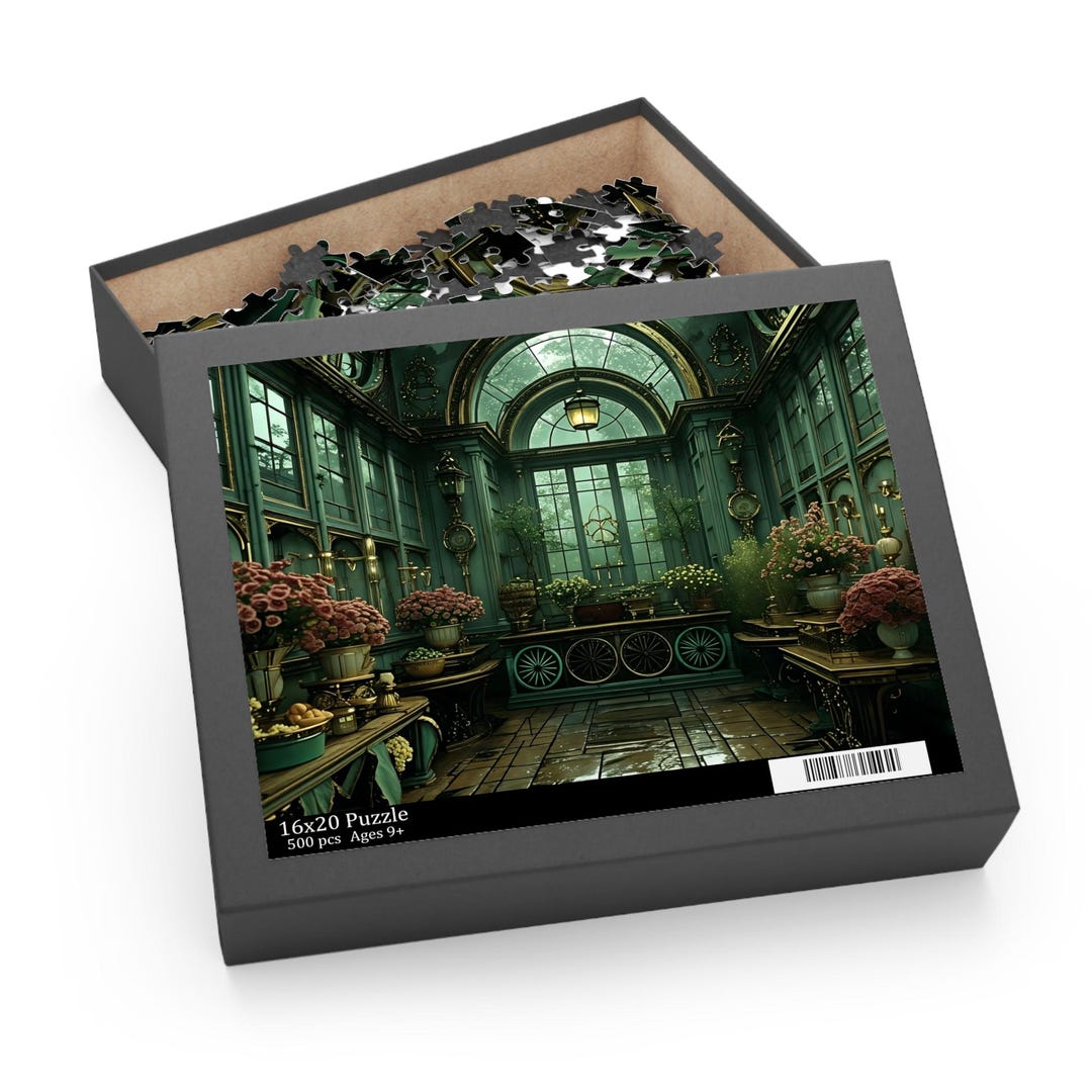 Vintage Greenhouse Puzzle for Adults, Botanical Garden Jigsaw, Floral ...
