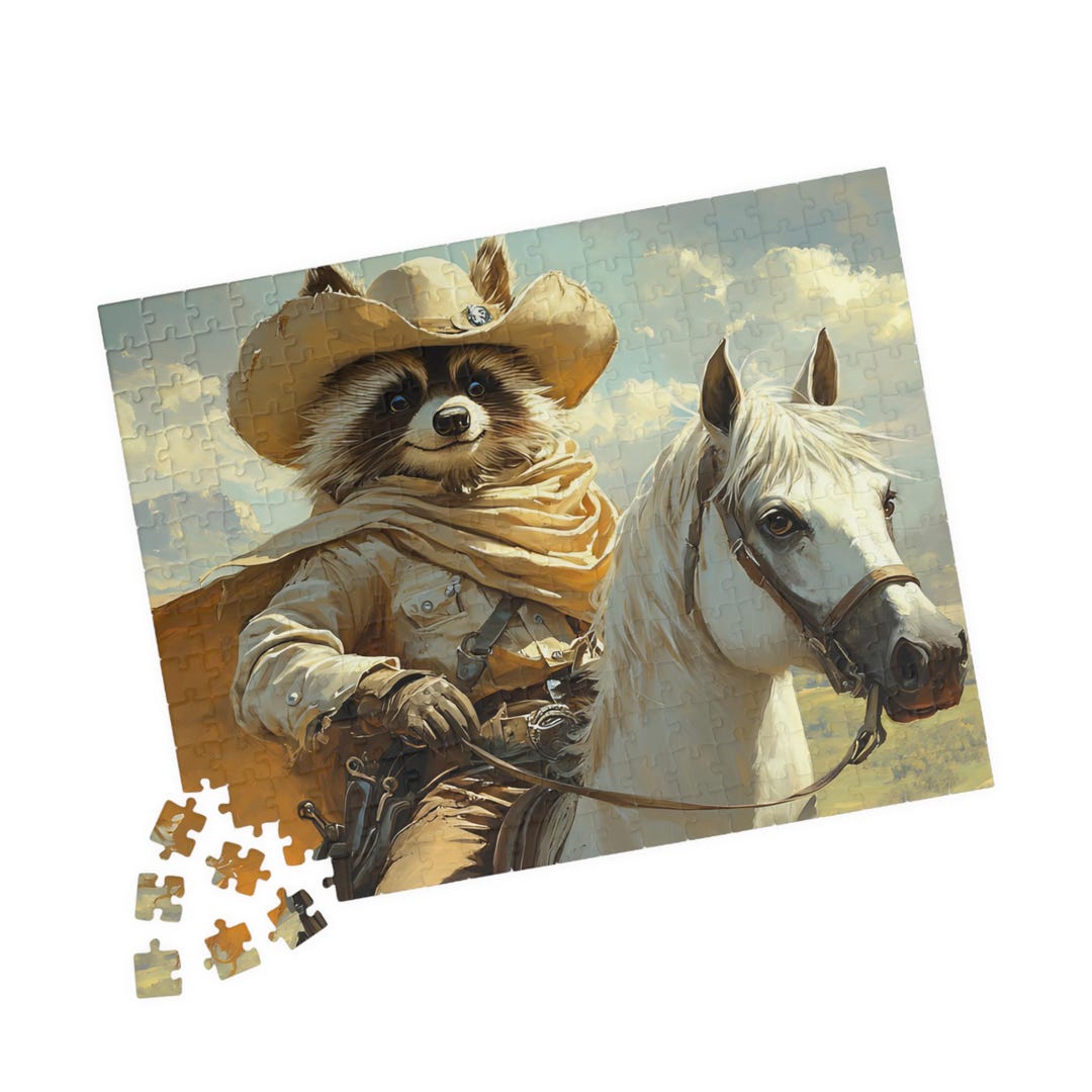 Cowboy Puzzle for Adult & Kid, Cowboy Jigsaw for Father's Day, Cowboy ...
