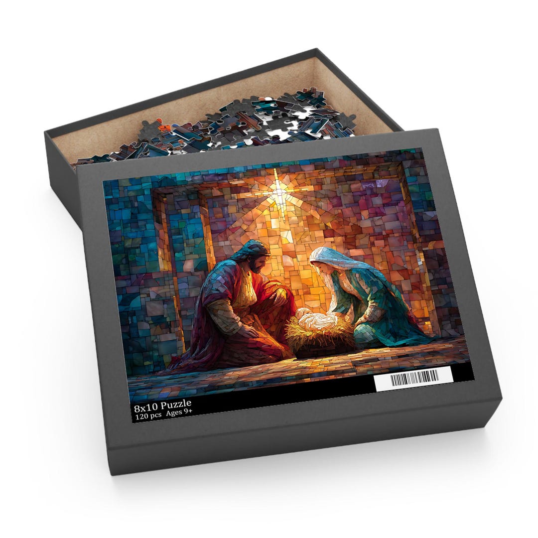 Nativity Scene Christmas Puzzle for Adults & Kids, Christian Holiday ...