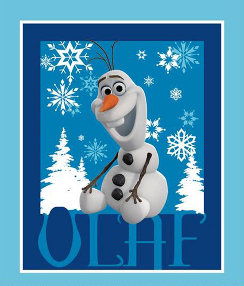 Out of Print - Disney Frozen-panel, Olaf 100% Cotton - Etsy