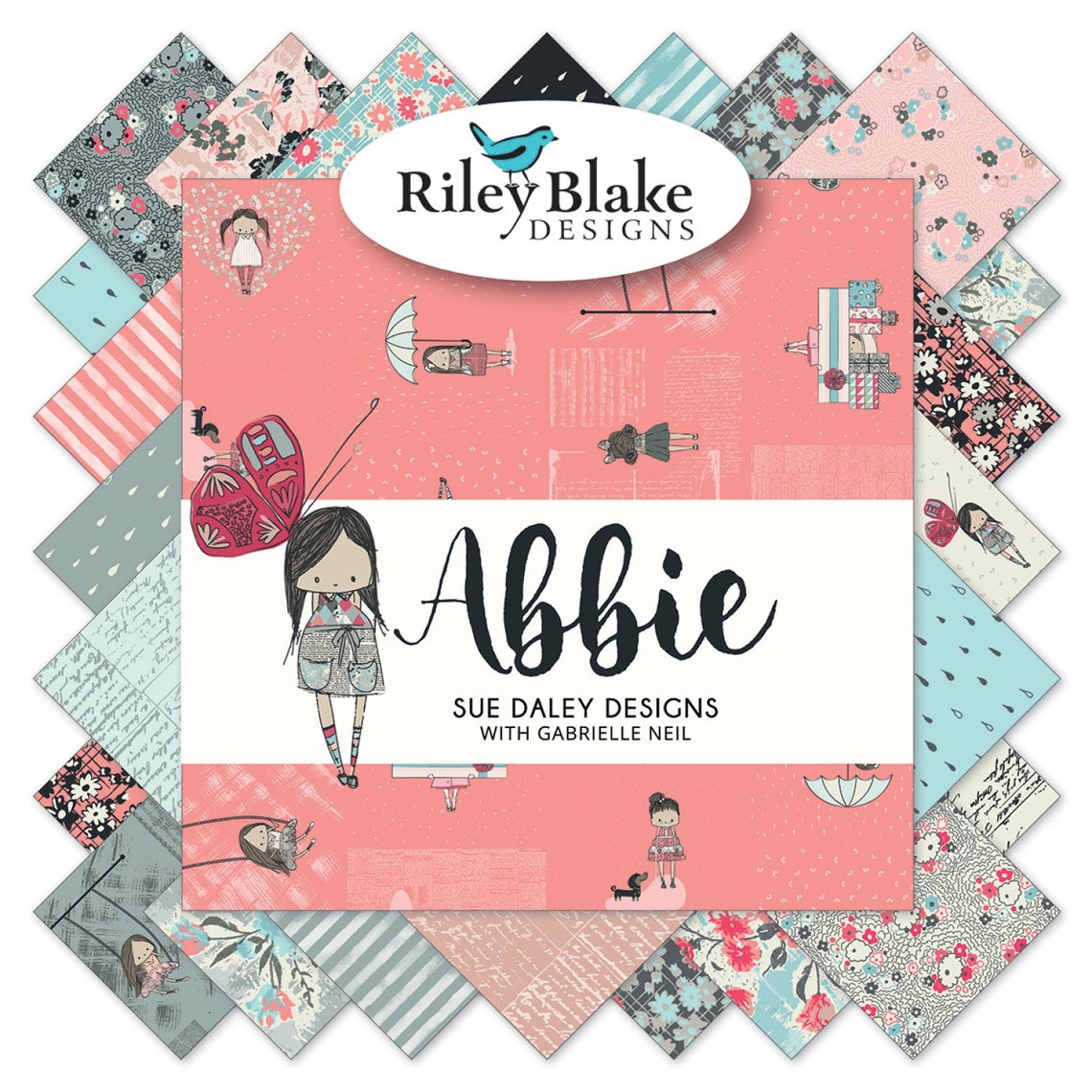 ABBIE by Sue Daley From Riely Blake Designs Abbie Raindrop Grey - Etsy