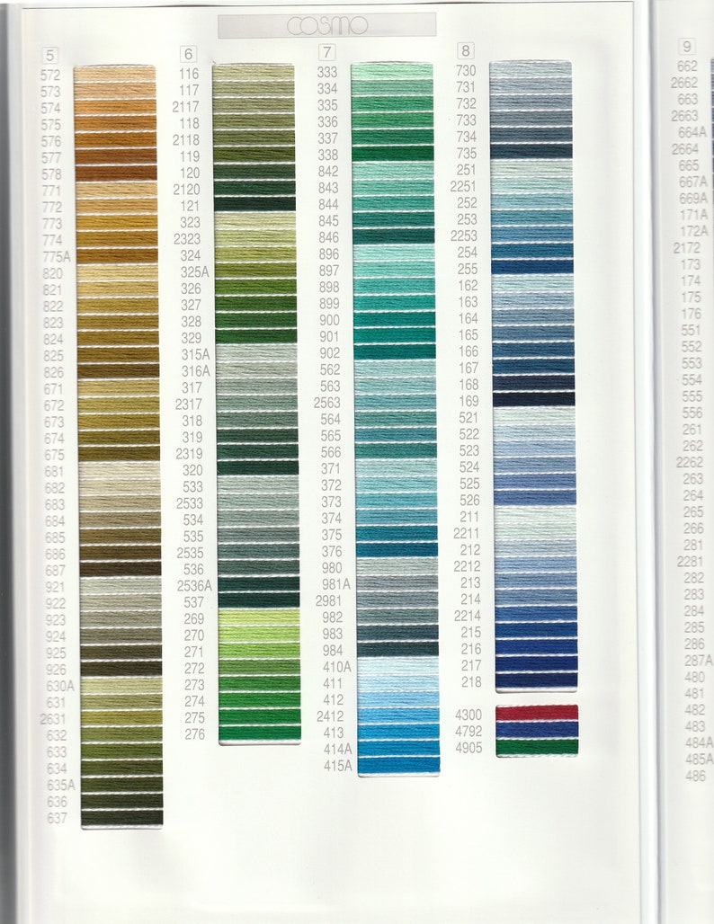 Cosmo Embroidery Floss 6 Strands by Lecien - You Choose Color (900 and ...