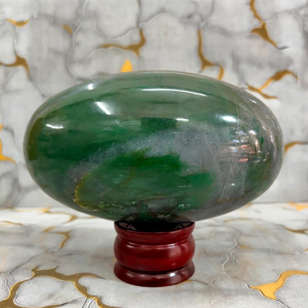 Green Kyanite Shiva Lingam Stone: Natural Heart Chakra Crystal - Etsy