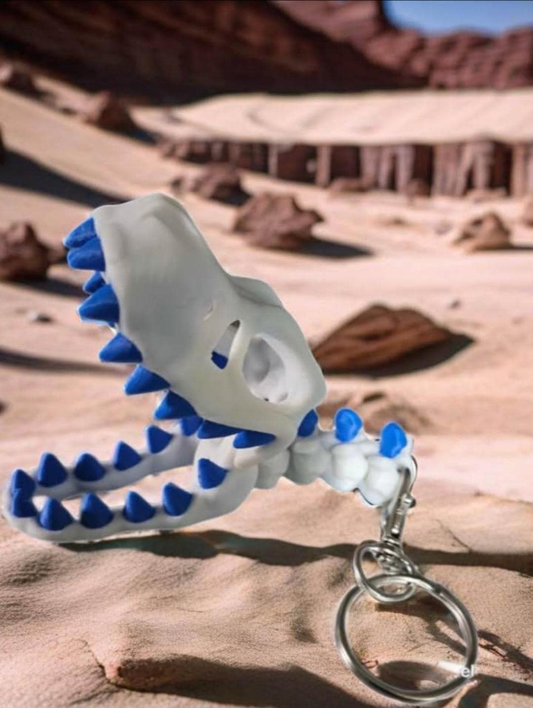 3D Printed T-rex Keychain: Articulated Dinosaur, Flexifactory Design - Etsy