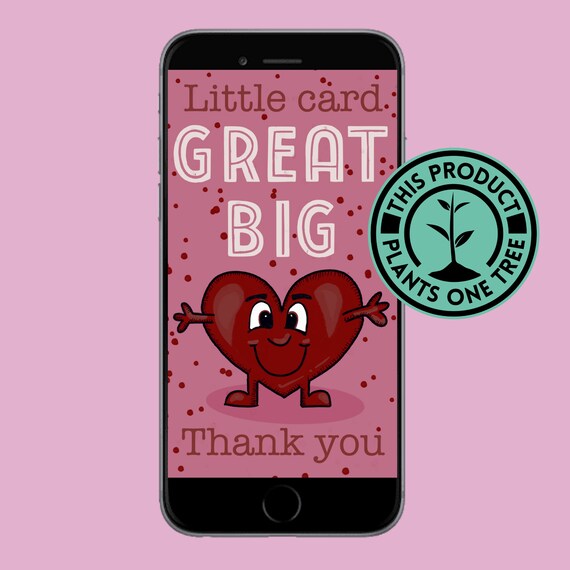 Thank You Card Ecard Digital Card Positive Card Thinking | Etsy