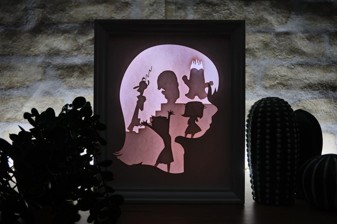 Inside Out Light Box, Pixar Shadow Box Art, LED Night Light for Kids, Inside Out Character Decor ...