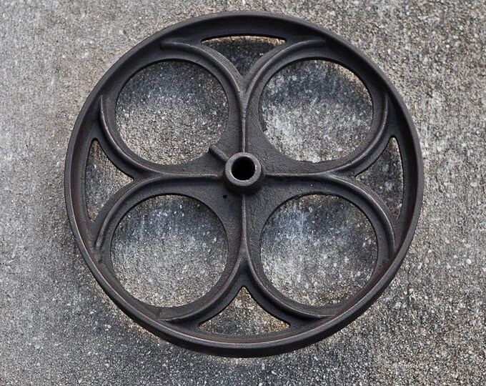 Vintage Cast Iron Wheel / Sphere - Etsy