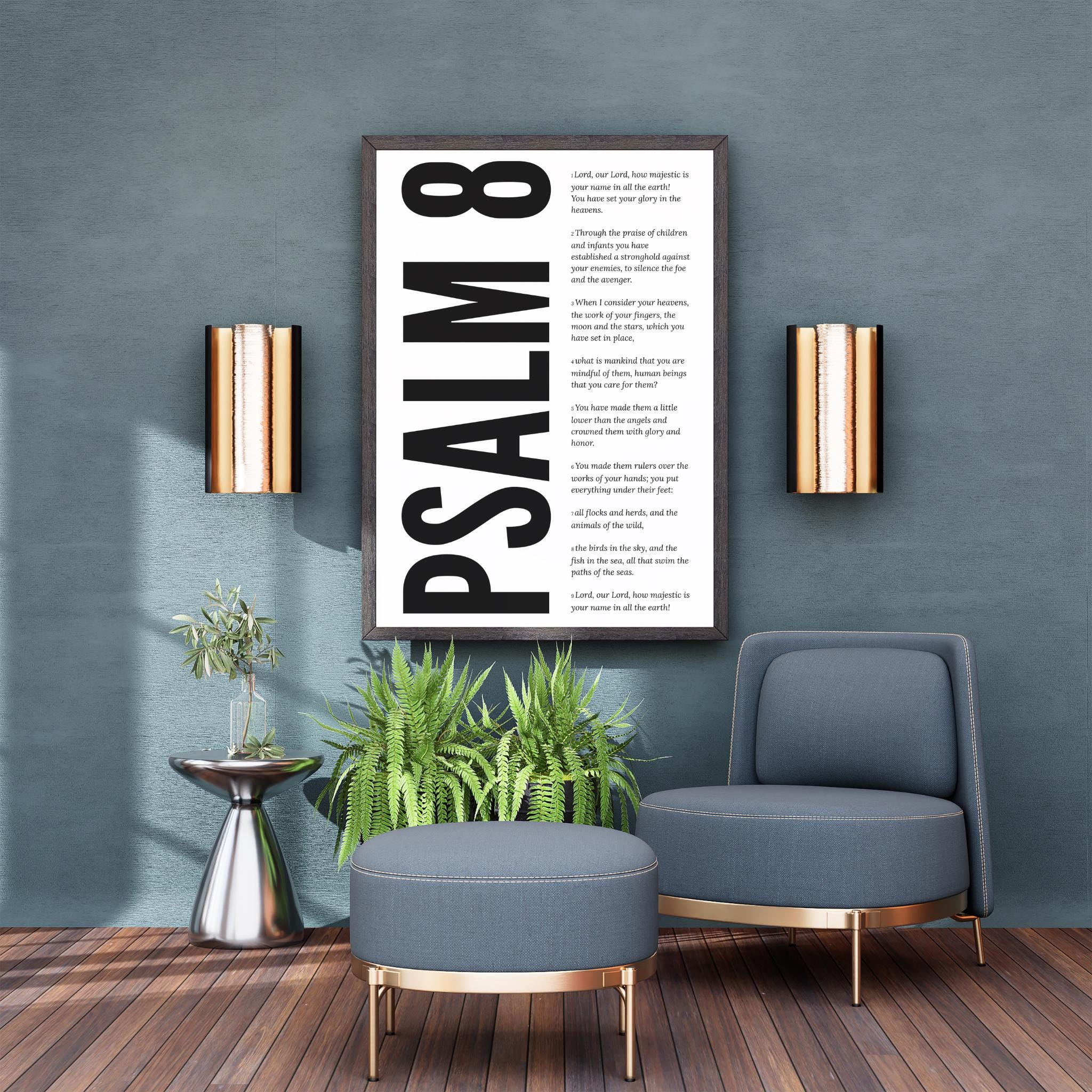 Psalm 8 Bible Verse Print: Christian Wall Art Decor (digital Download ...