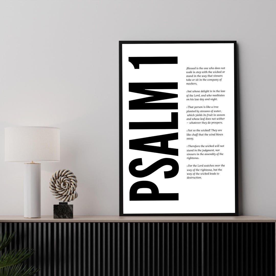 Psalm 1 Scripture Print: Christian Wall Art (digital Download, Multiple ...