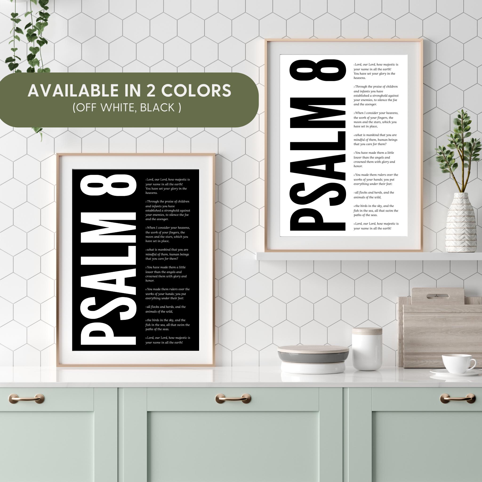 Psalm 8 Bible Verse Print: Christian Wall Art Decor (digital Download ...